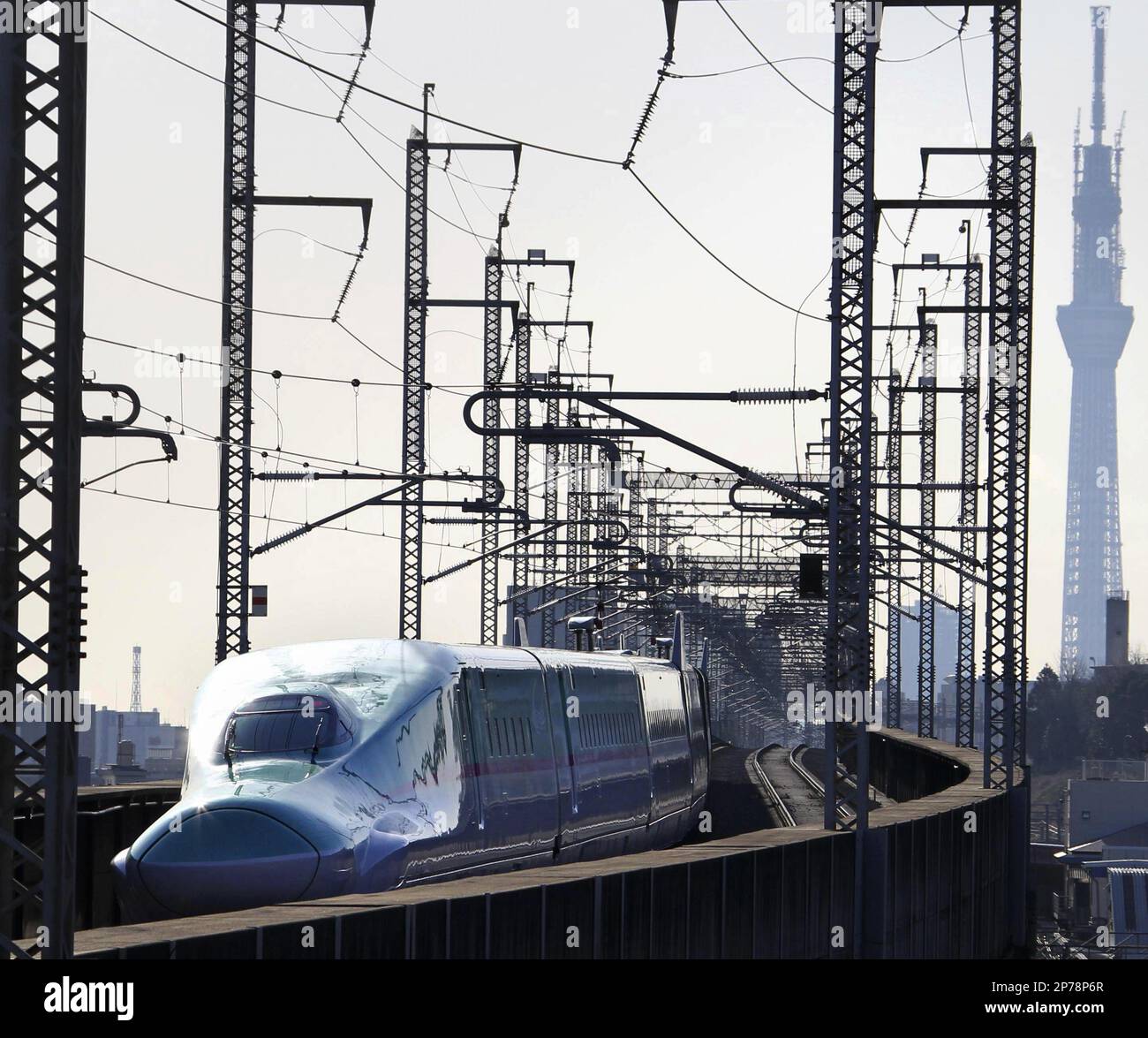 "Hayabusa'' a new shinkansen train makes its debuting operation on the ...