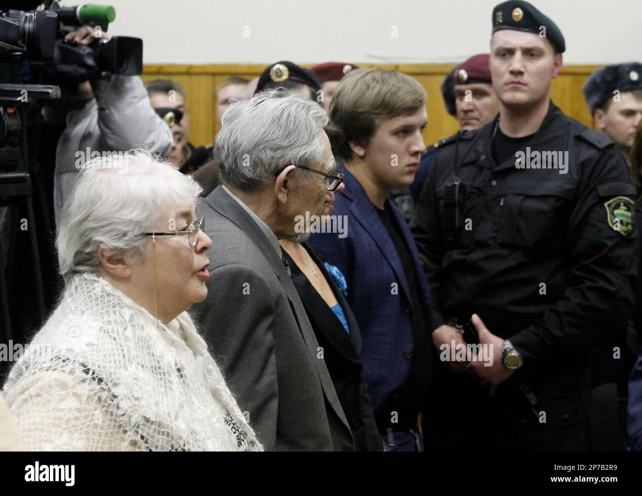 Marina, left, mother of jailed Russian former oil tycoon Mikhail ...