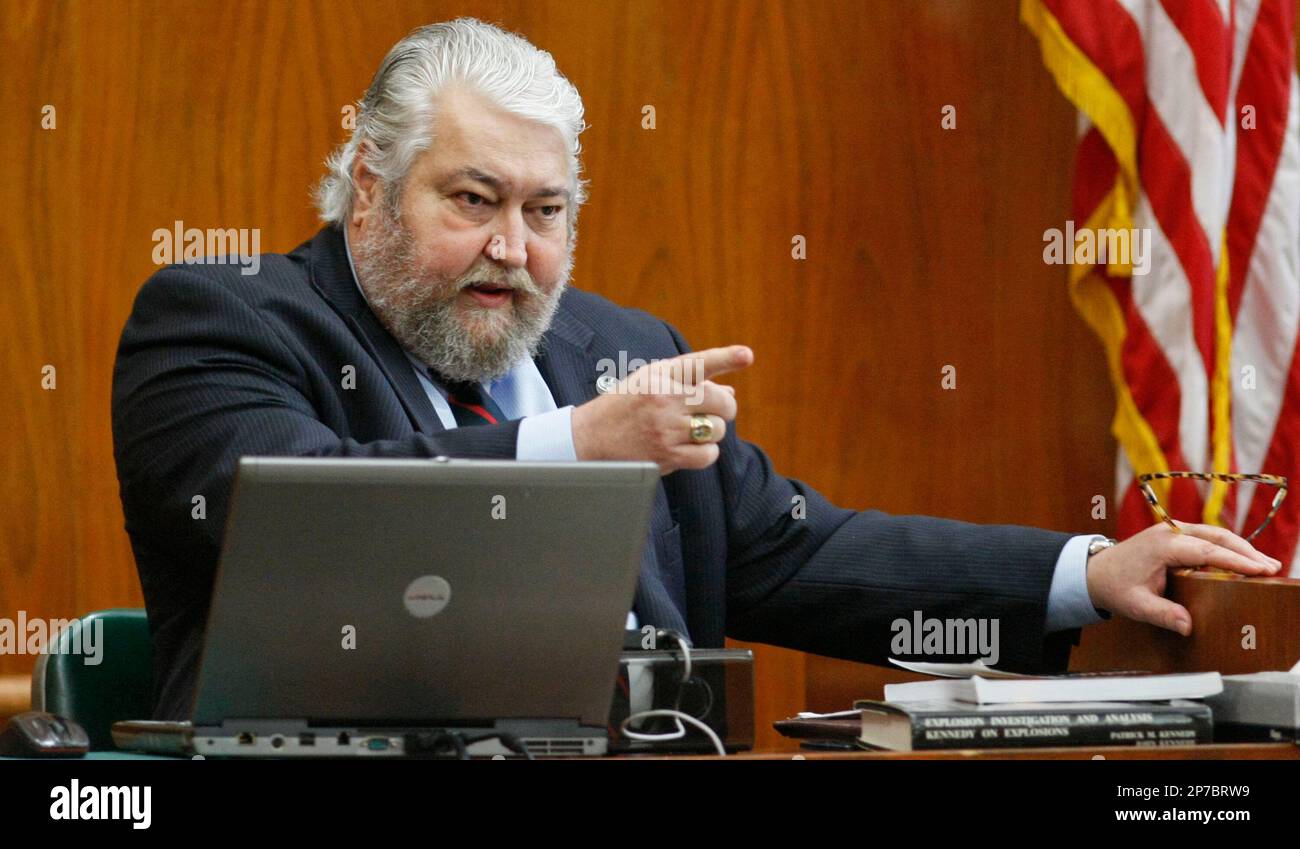 Patrick Kennedy, a expert witness for Bruce Turnidge, answers a ...