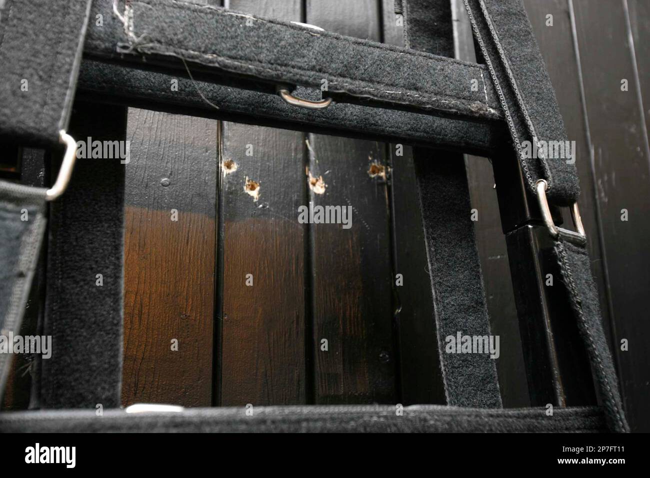 The execution chamber at the Utah State Prison after Ronnie Lee Gardner ...