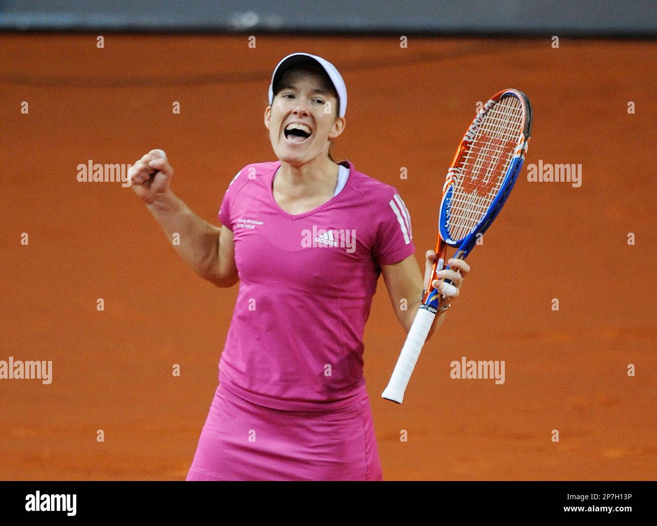 Belgium's Justine Henin celebrates after winning the final against ...