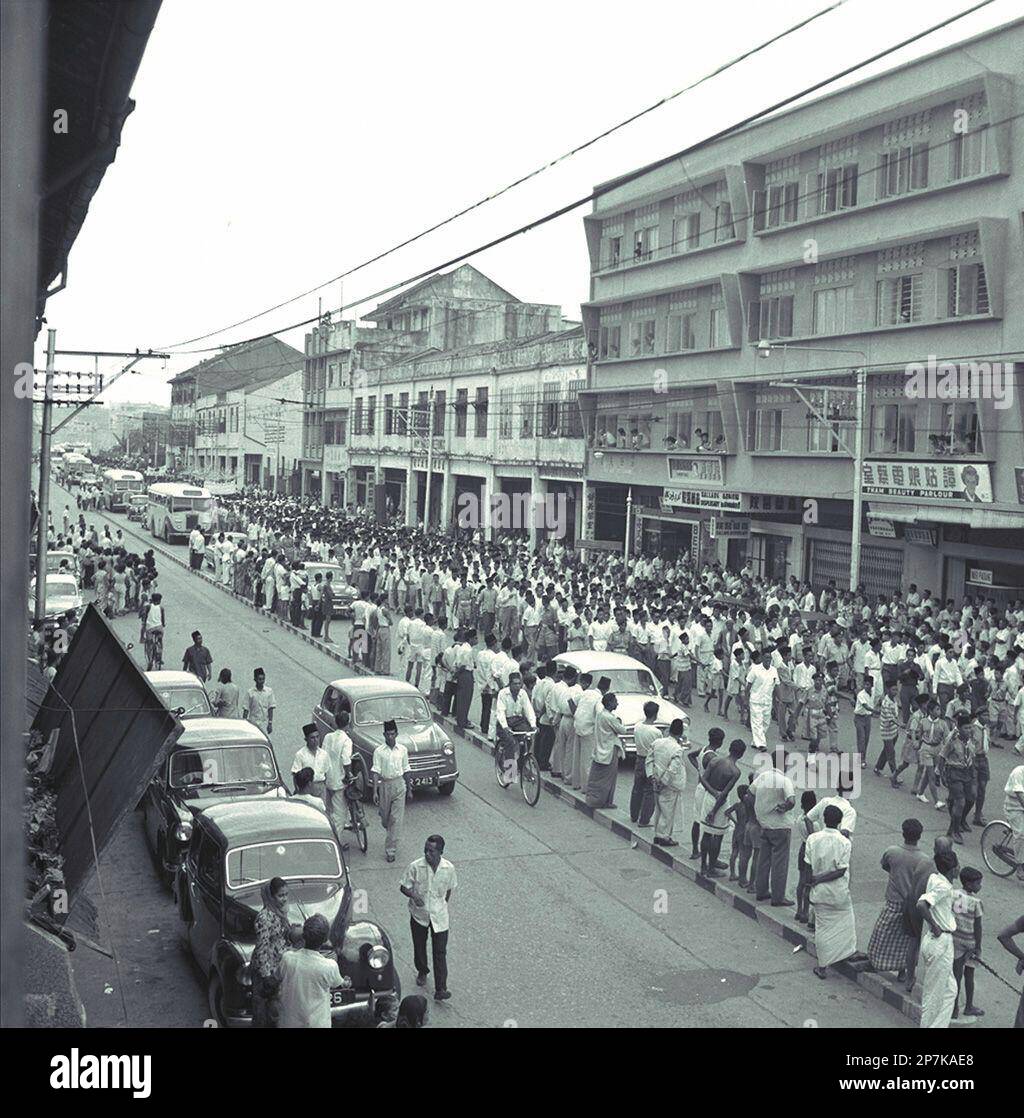 A three-mile long procession was the highlight of Singapore's ...