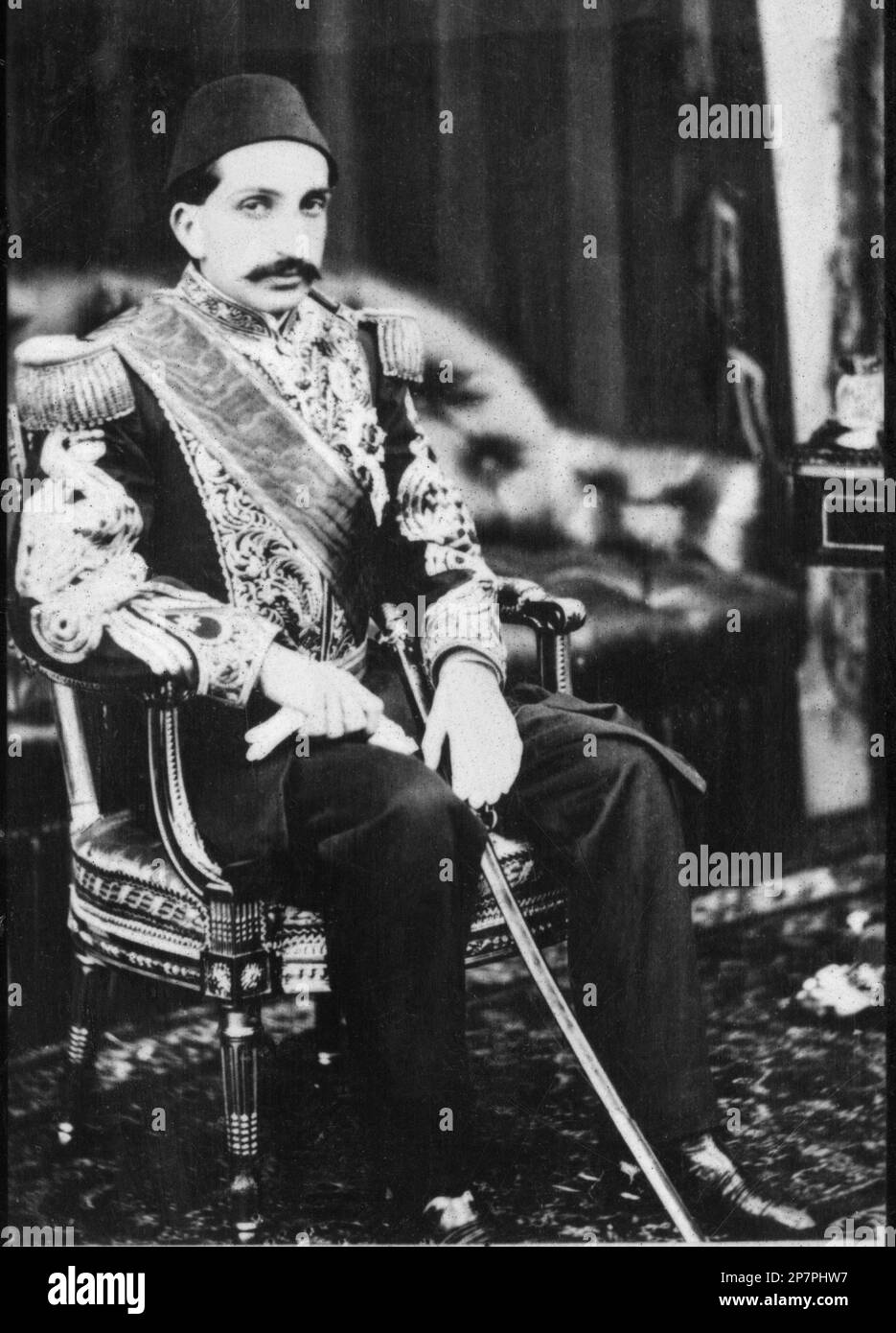 1880 CA , Costantinopole , Turquie : le sultan turc ottoman ABDUL HAMID ...
