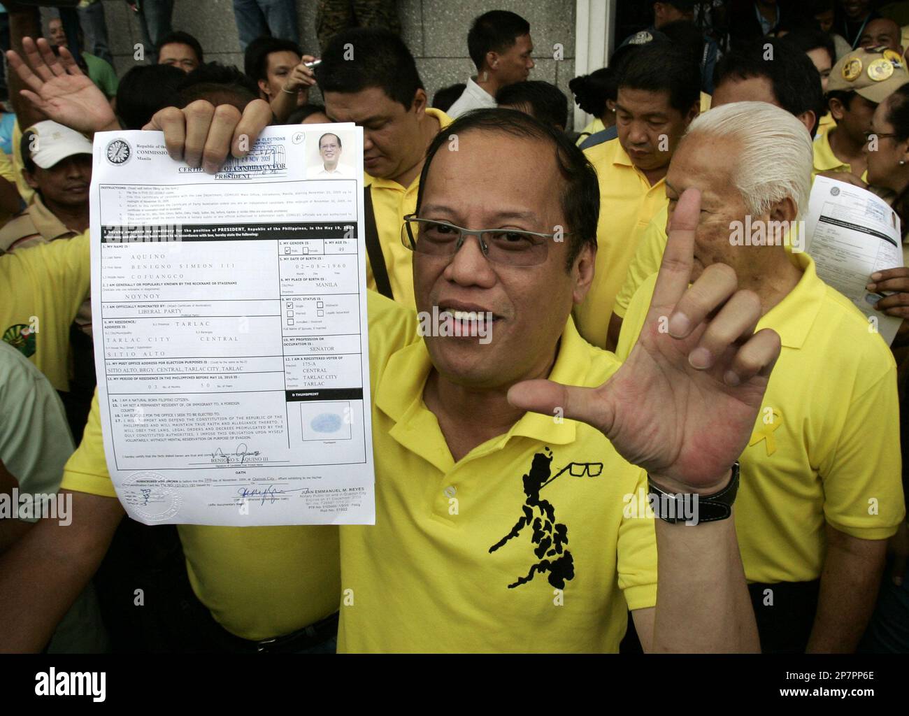 Presidential candidate Senator Benigno "Noynoy" Aquino III, the only ...