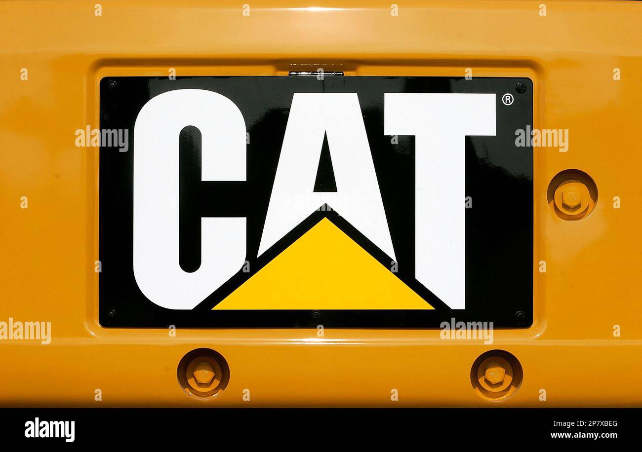 FILE - In this July 22, 2008 file photo, the Caterpillar logo is seen ...