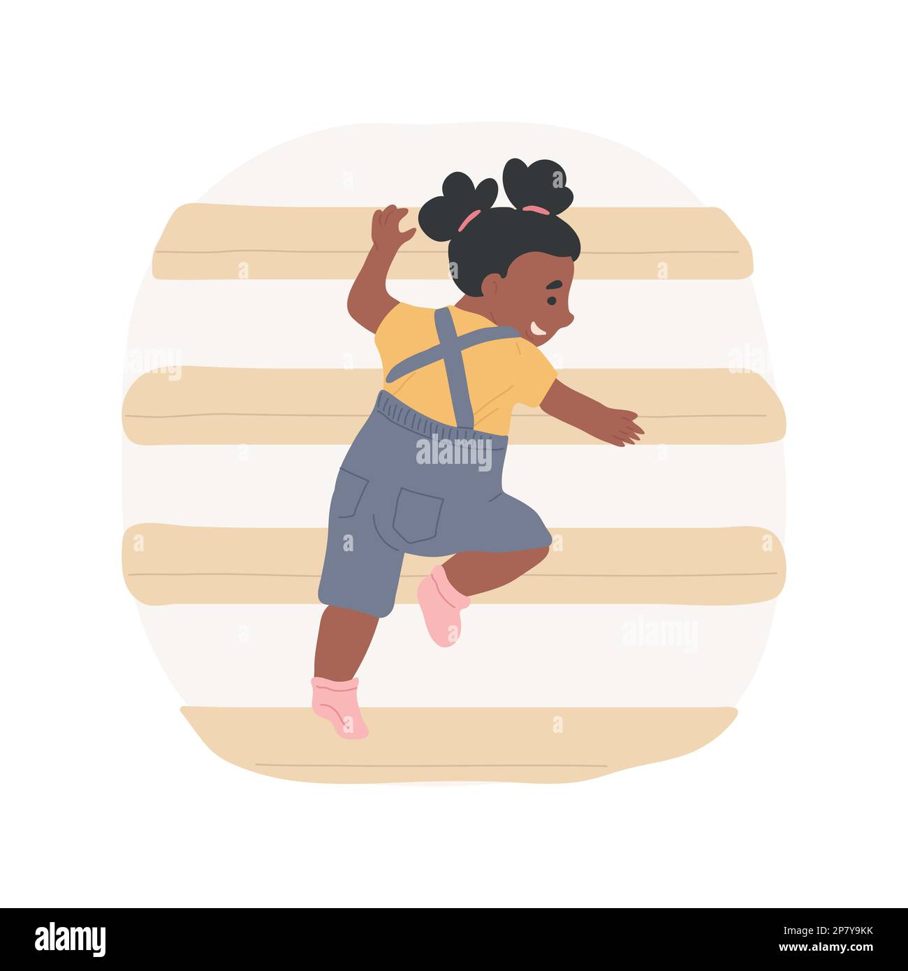 Monter les escaliers Illustration vectorielle isolée. Monter et ...