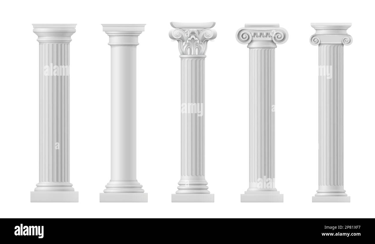 Colonnes antiques en marbre et piliers d'éléments d'architecture ...