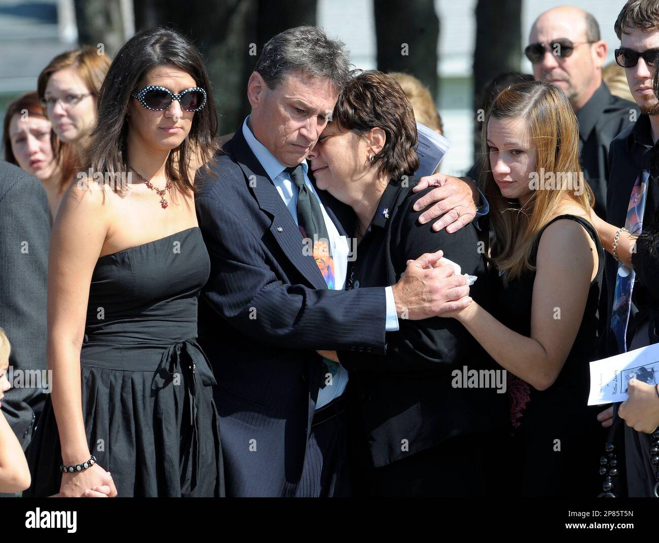 From left, family members, Gina Herriman 32, (sister), Robert and ...