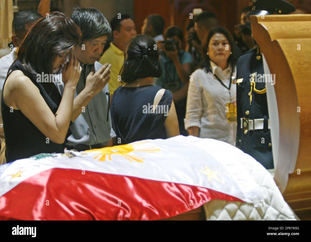 Imee Marcos, left, and Ferdinand Marcos Jr., children of the late ...