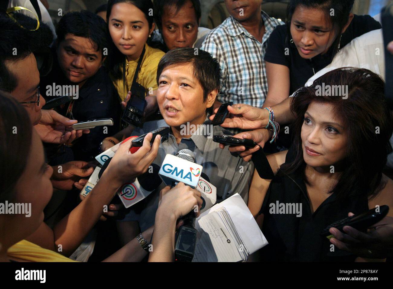 Imee Marcos, right, and Ferdinand Marcos Jr. second from right ...