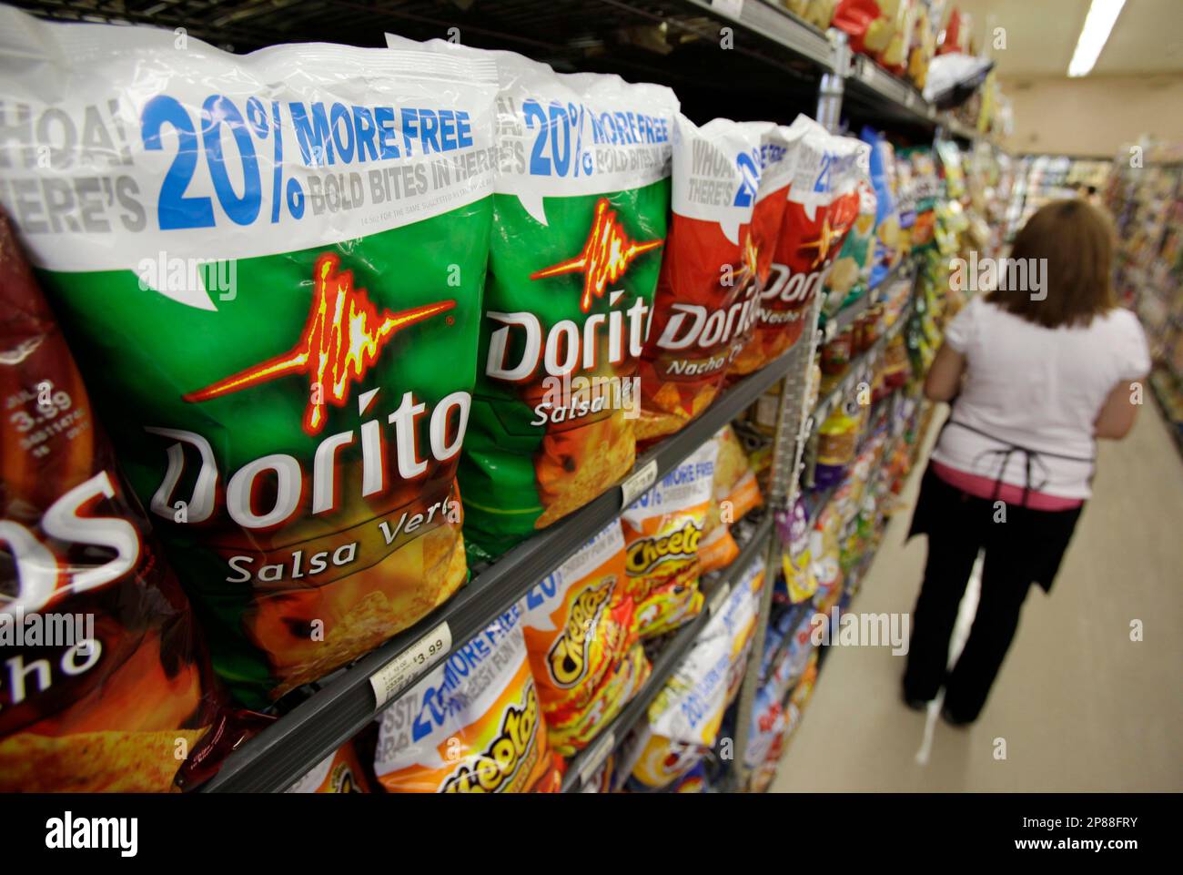 Doritos chips are seen on display at a market in Palo Alto, Calif ...