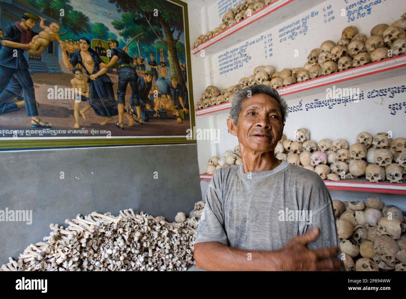 Loeung Lanh, 71, a Cambodian cleaner, tells stories of this small ...