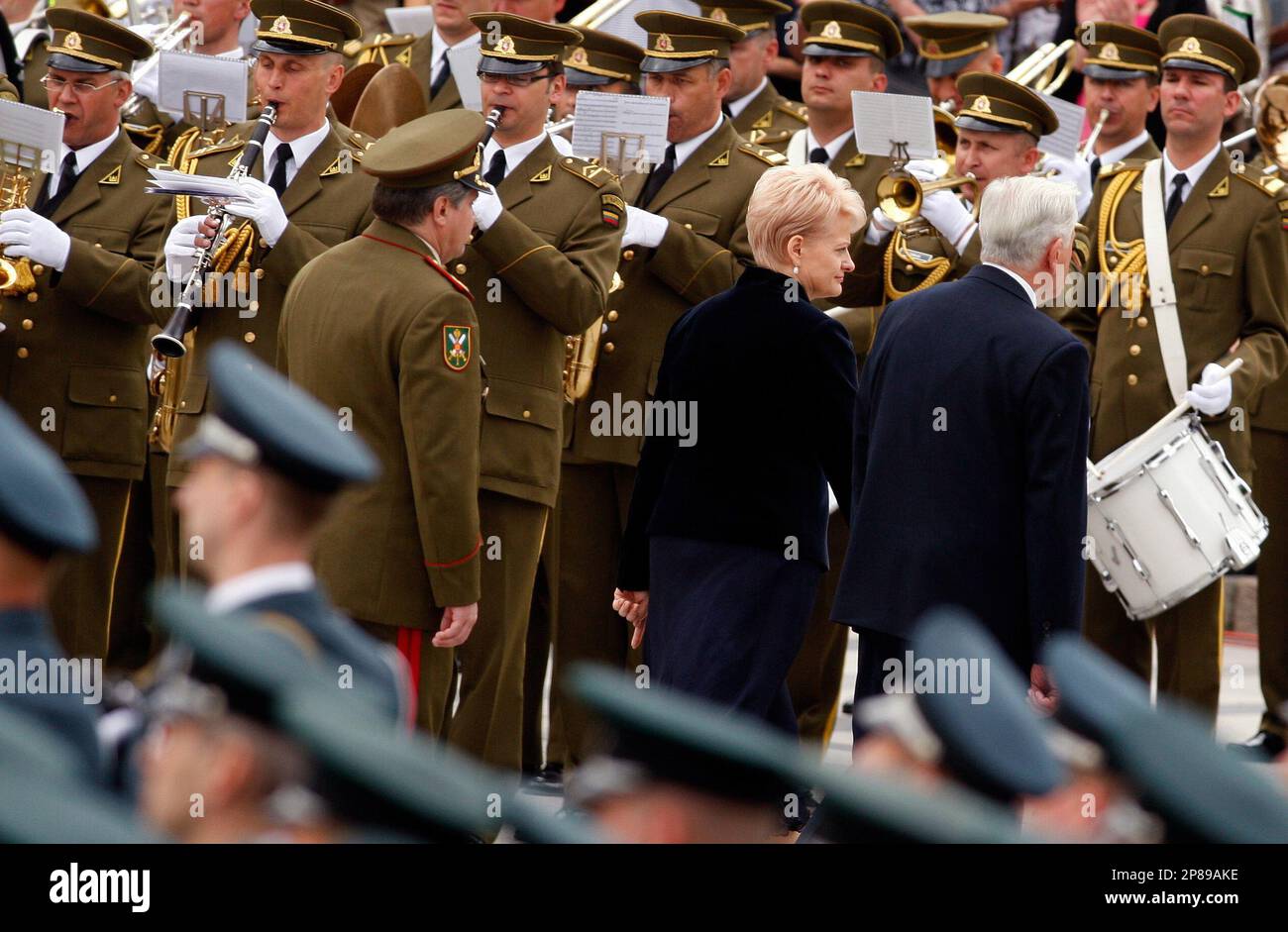 Lithuania's new President Dalia Grybauskaite, left, and Lithunania's ...