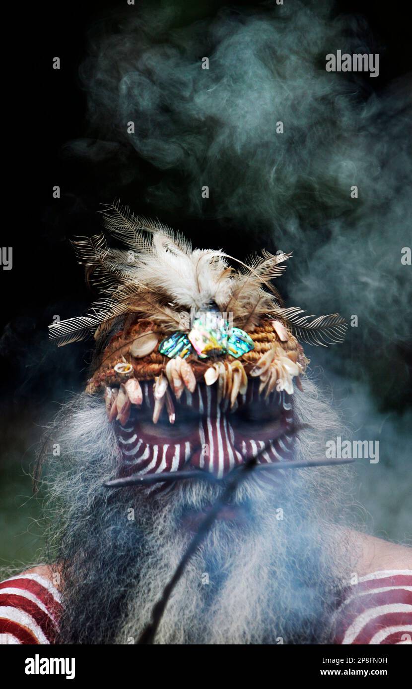 Aboriginal Ngarrindjeri elder Major Sumner from south Australia, in ...