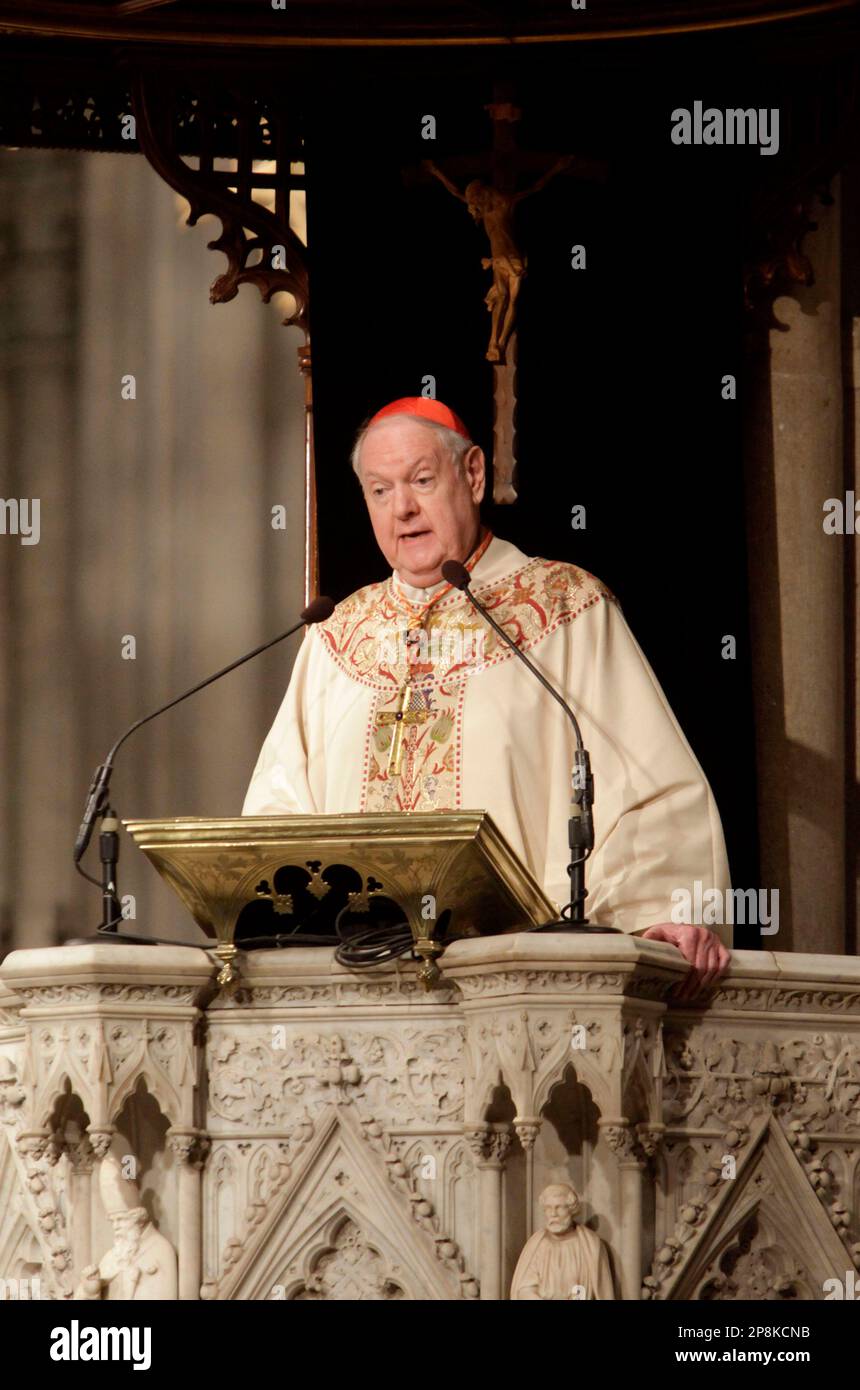 Cardinal Edward Egan speaks to worshipers during Easter Mass in New ...