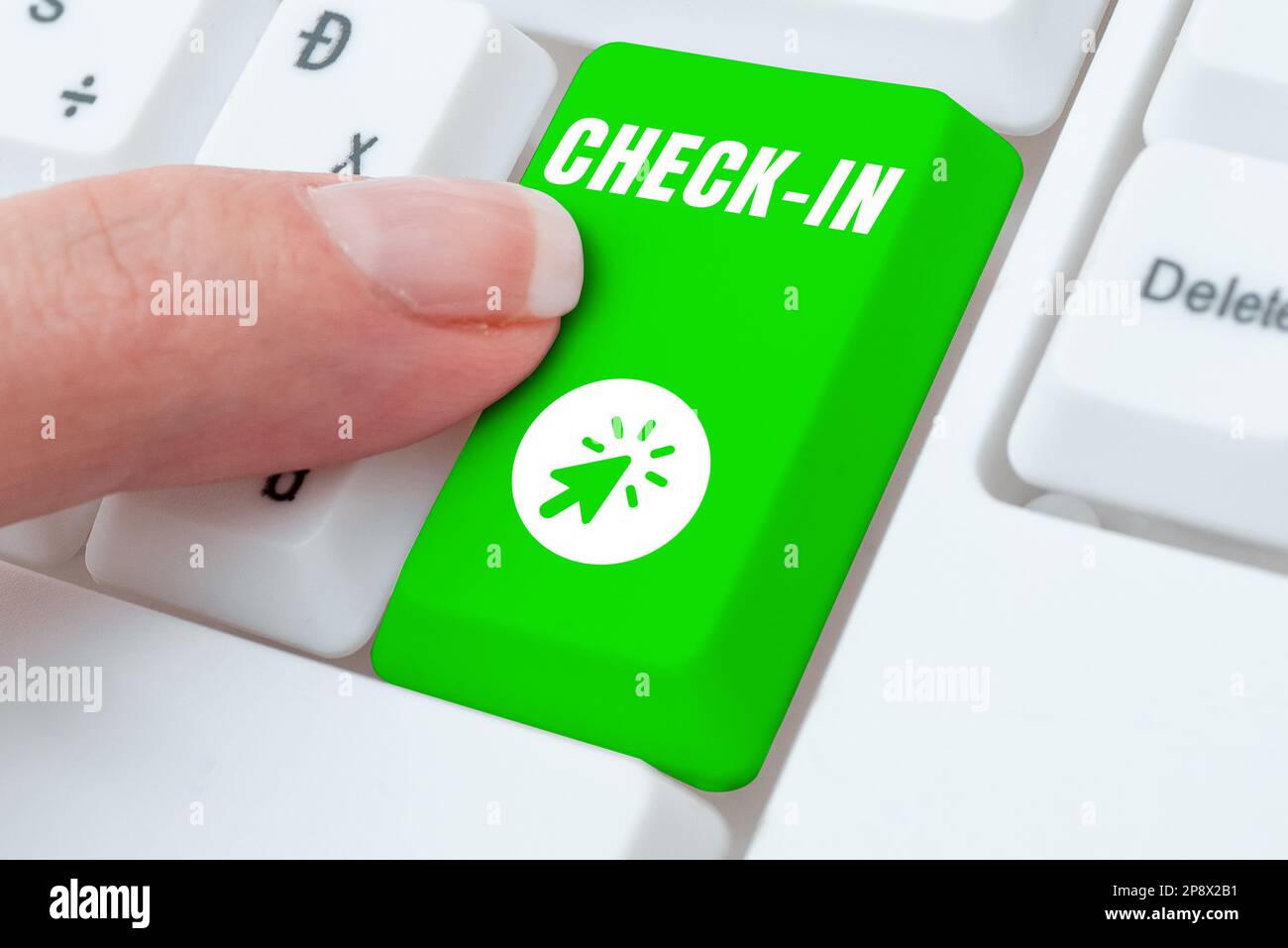 Affiche Check In. Idée commerciale procédure par laquelle une compagnie ...