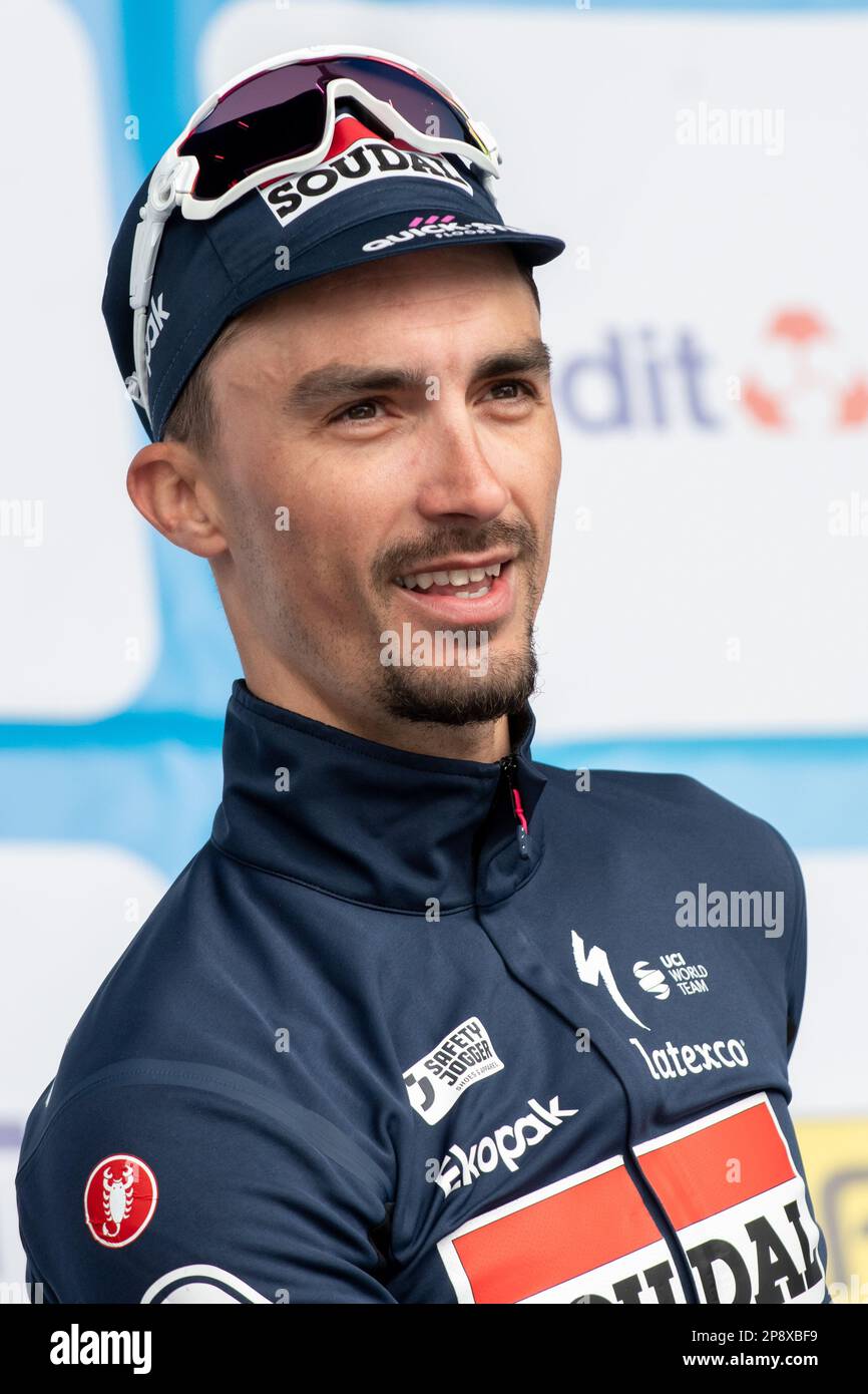Portrait du cavalier français Julian Alaphippe de l'équipe de Soudal ...