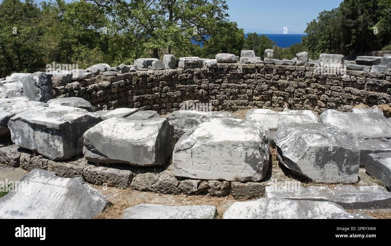 L'île grecque de Samothrace dans le nord de la mer Égée idéal pour des ...
