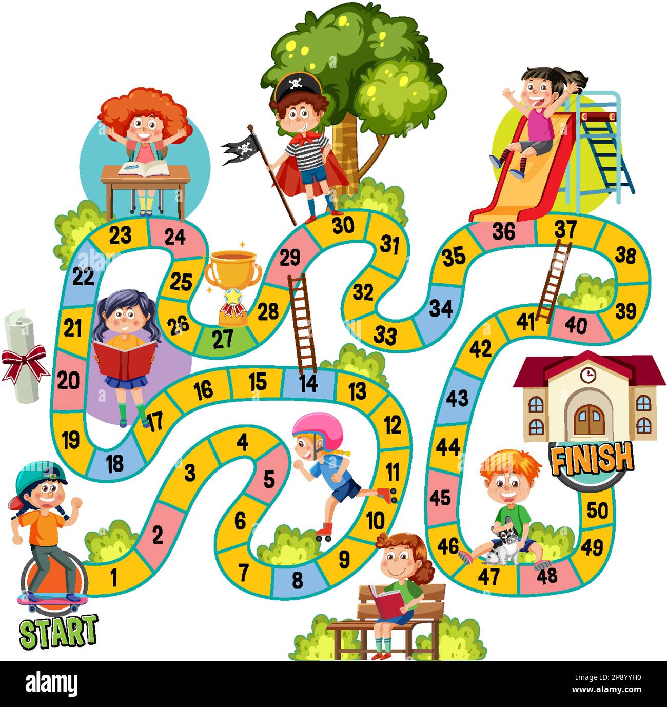 Snakes and ladders board game Banque d'images détourées - Alamy