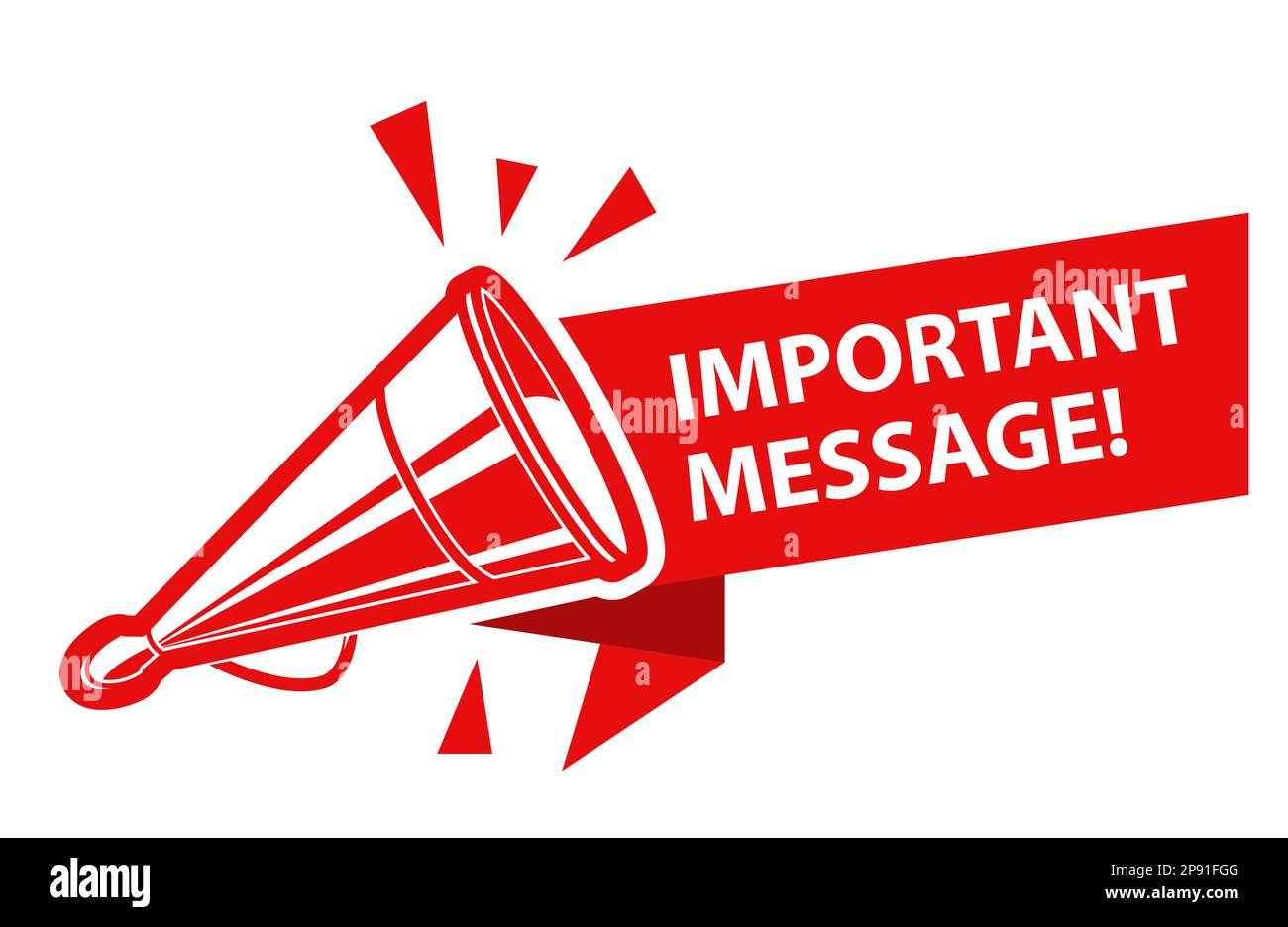 Important message Banque d'images vectorielles - Alamy