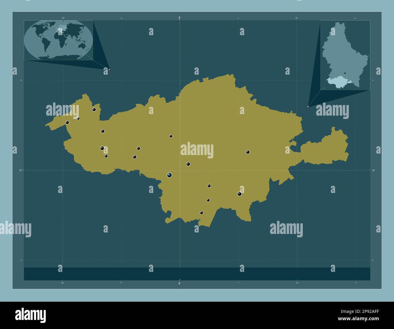 Canton d'Esch-sur-Alzette, canton du Luxembourg. Forme de couleur unie ...