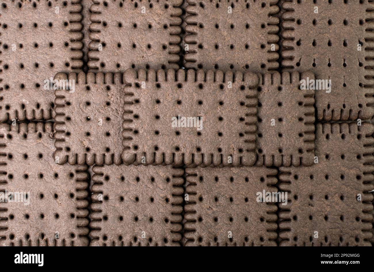 Fond texturé de biscuit au chocolat, maquette de biscuit quadratique ...