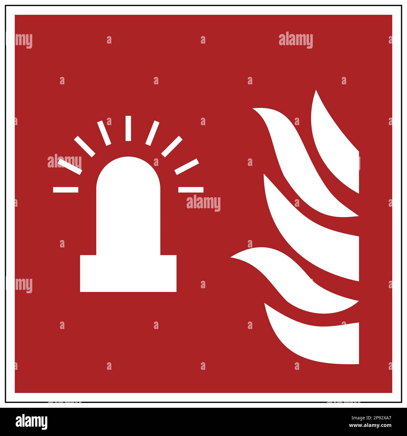 Panneau de signalisation de feu clignotant d'alarme incendie ISO 7010 ...