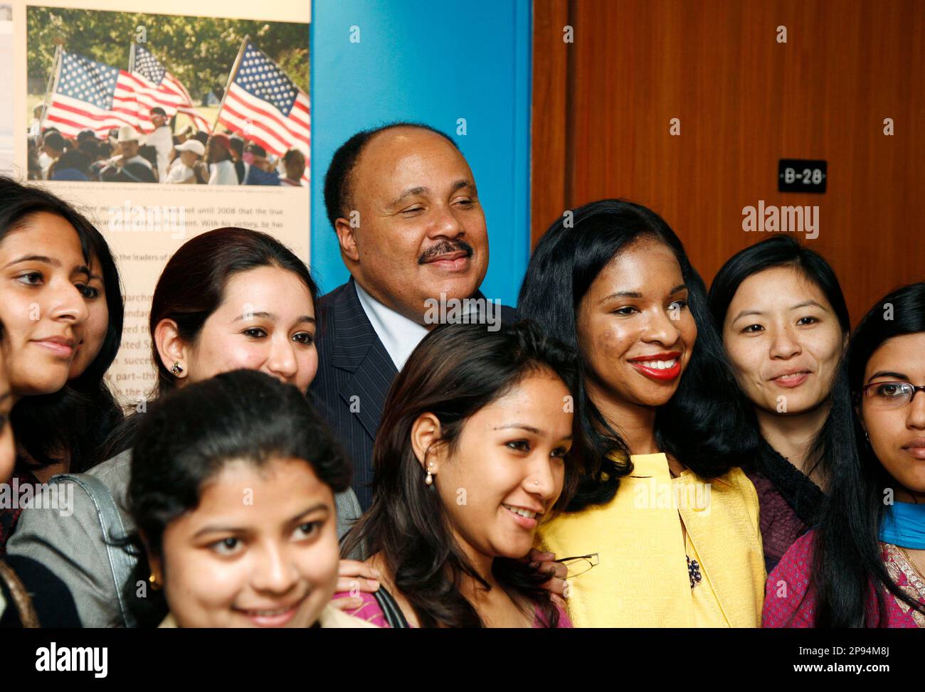 Rev. Martin Luther King Jr.'s son Martin Luther King III, center, and ...
