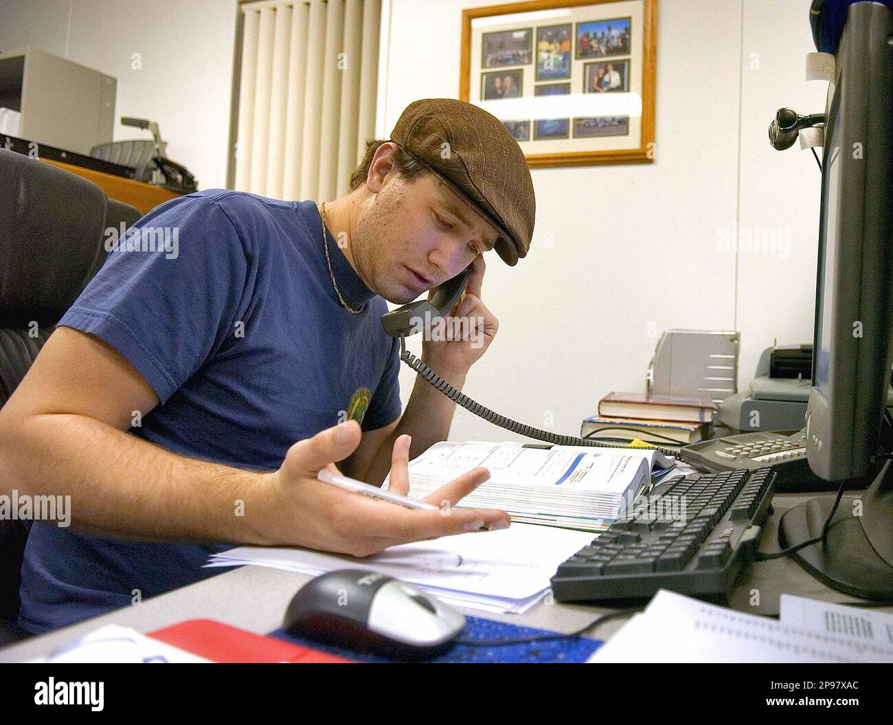 Andrew Michael, a freshman in space physics at Embry Riddle Aeronautical University, helps out a ...