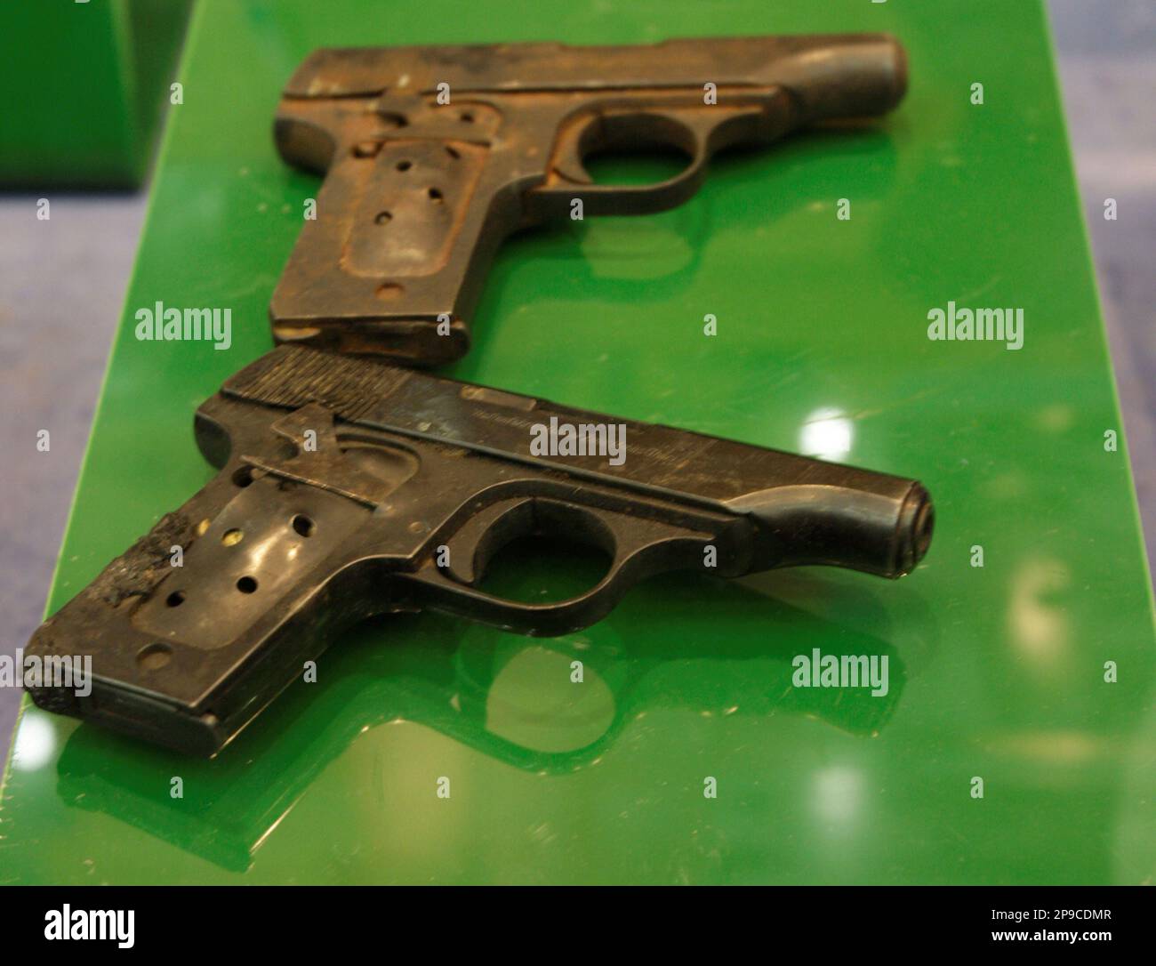 The burnt pistols of Nazi propaganda chief Joseph Goebbels and his wife ...