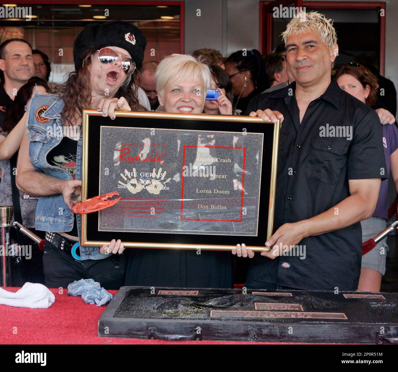 The three surviving members of the '70s punk band The Germs, from left ...