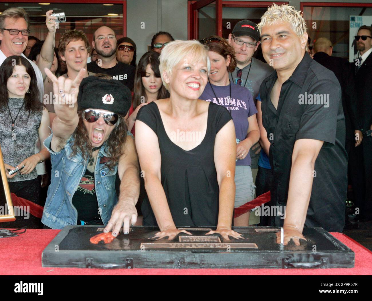 The three surviving members of the '70s punk band The Germs, from left ...