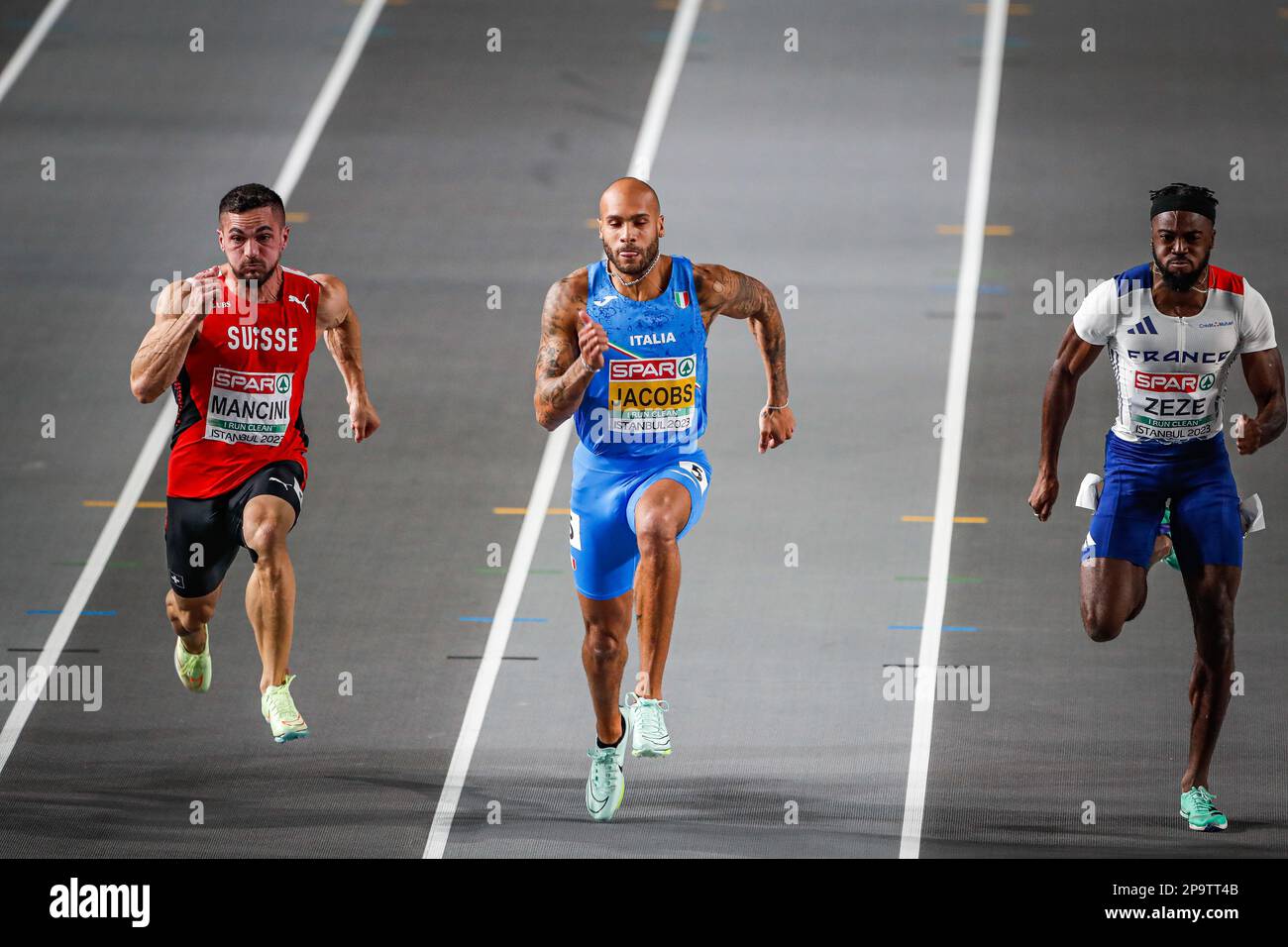 Istanbul, Turquie, 4 mars 2023. Lamont Marcell Jacobs d'Italie, Pascal ...