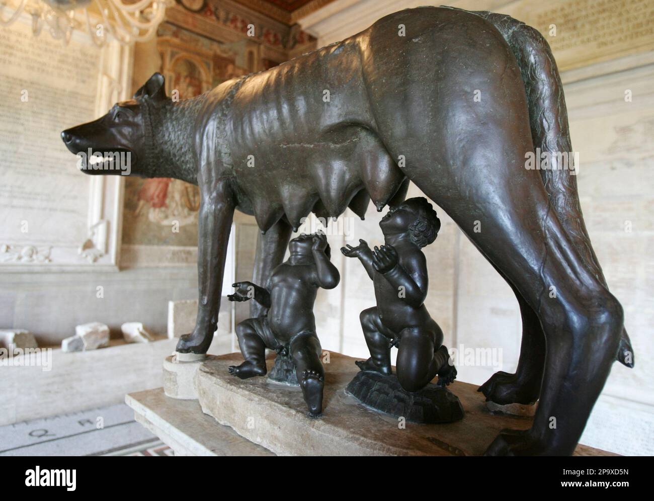 This photo shows the original bronze "Lupa Capitolina" (she-wolf ...