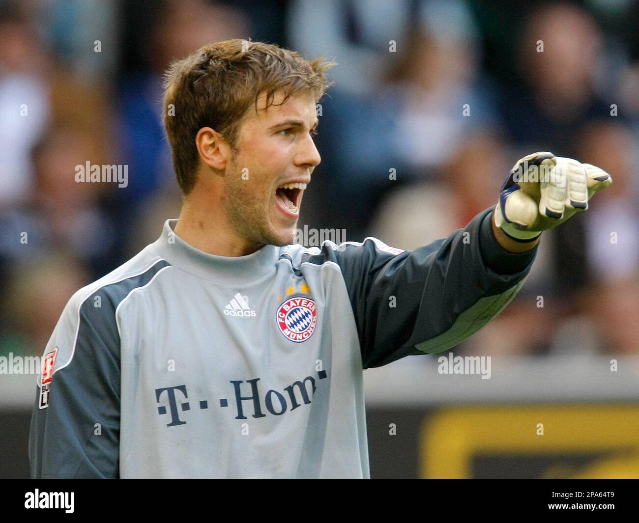 Munich's goal keeper Michael Rensing reacts during the German first ...