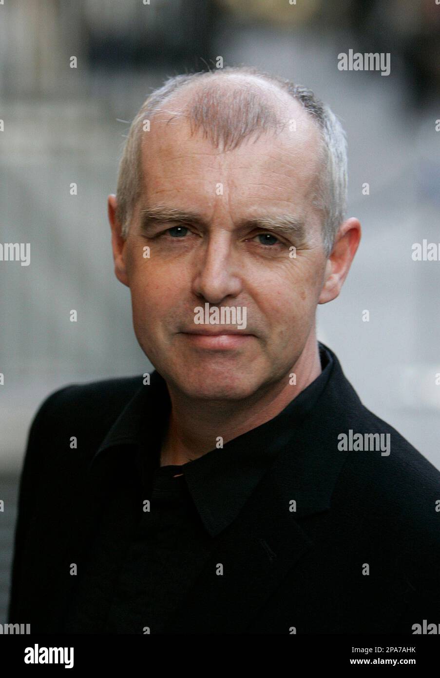Neil Tennant of the Pet Shop Boys poses for the photographers as he ...