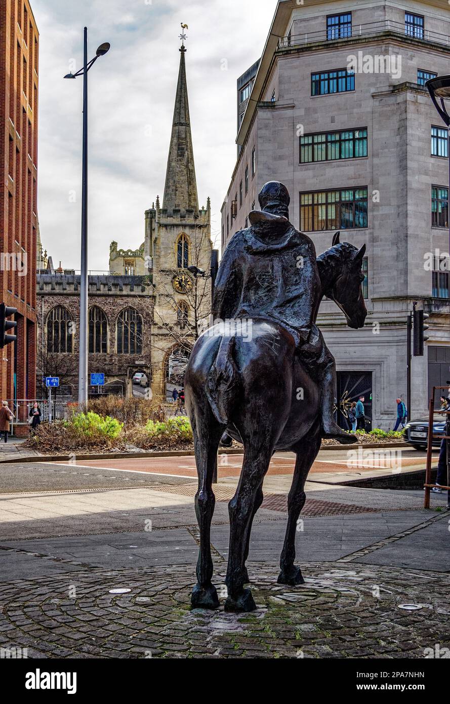 Sculpture en bronze d'Horseman cloqué par David Backhouse représentant ...