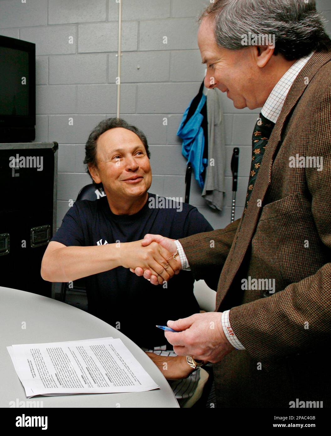 New York Yankees Chief Operating Officer Lonn Trost, right ...