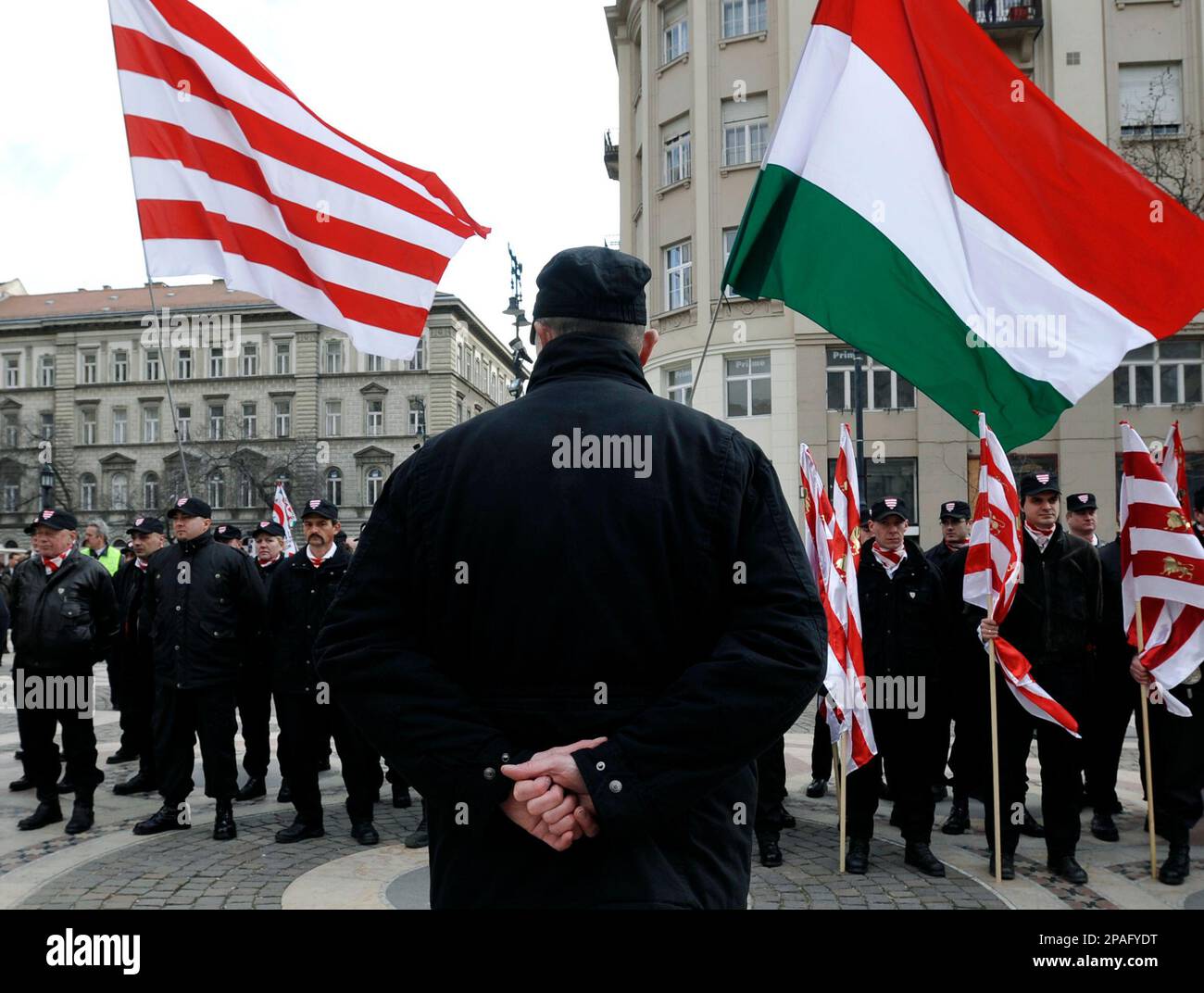 Members of the controversial extreme-right "Magyar Garda" or Hungarian ...