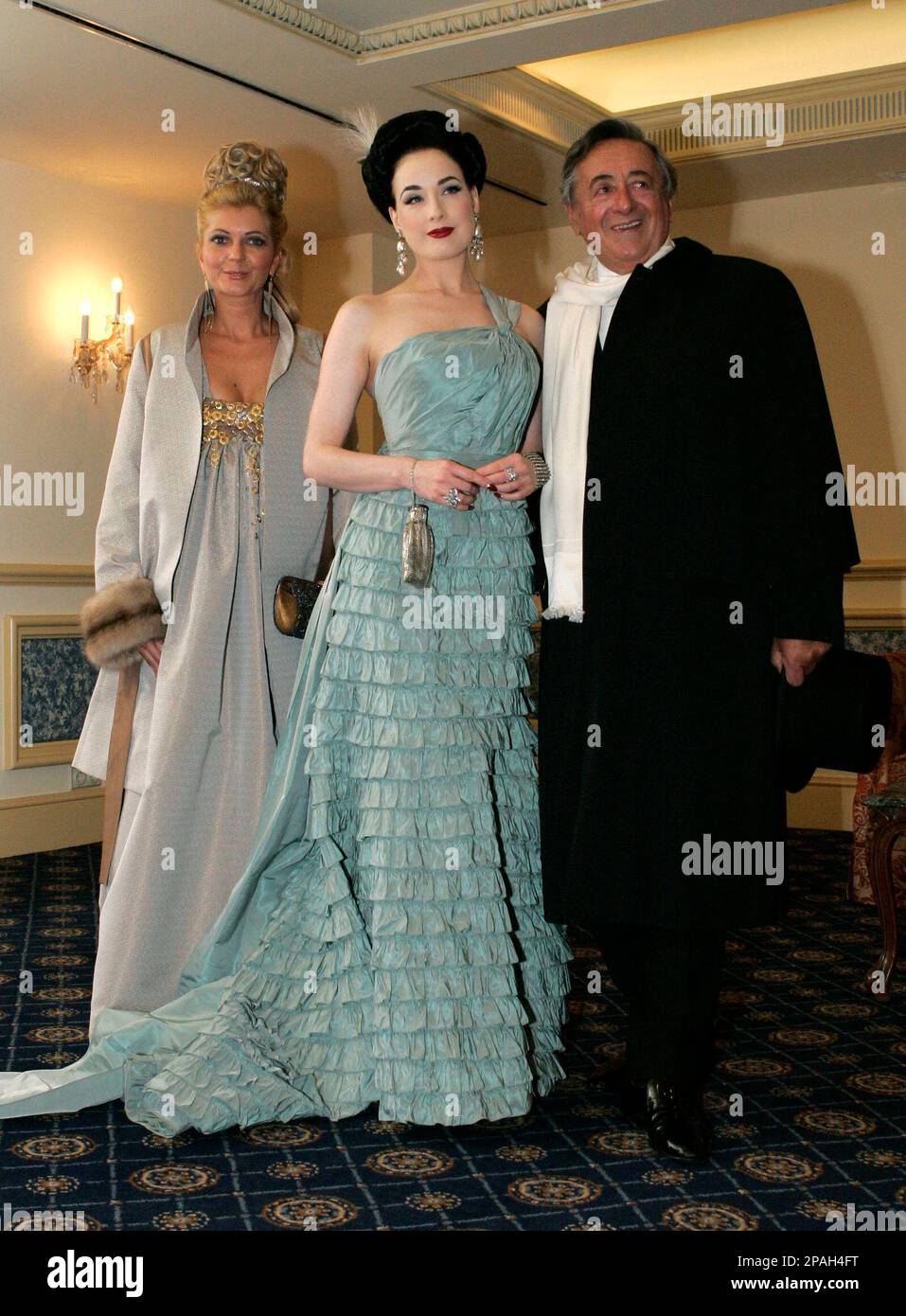 Austrian businessman Richard Lugner, right, his girlfriend Bettina ...