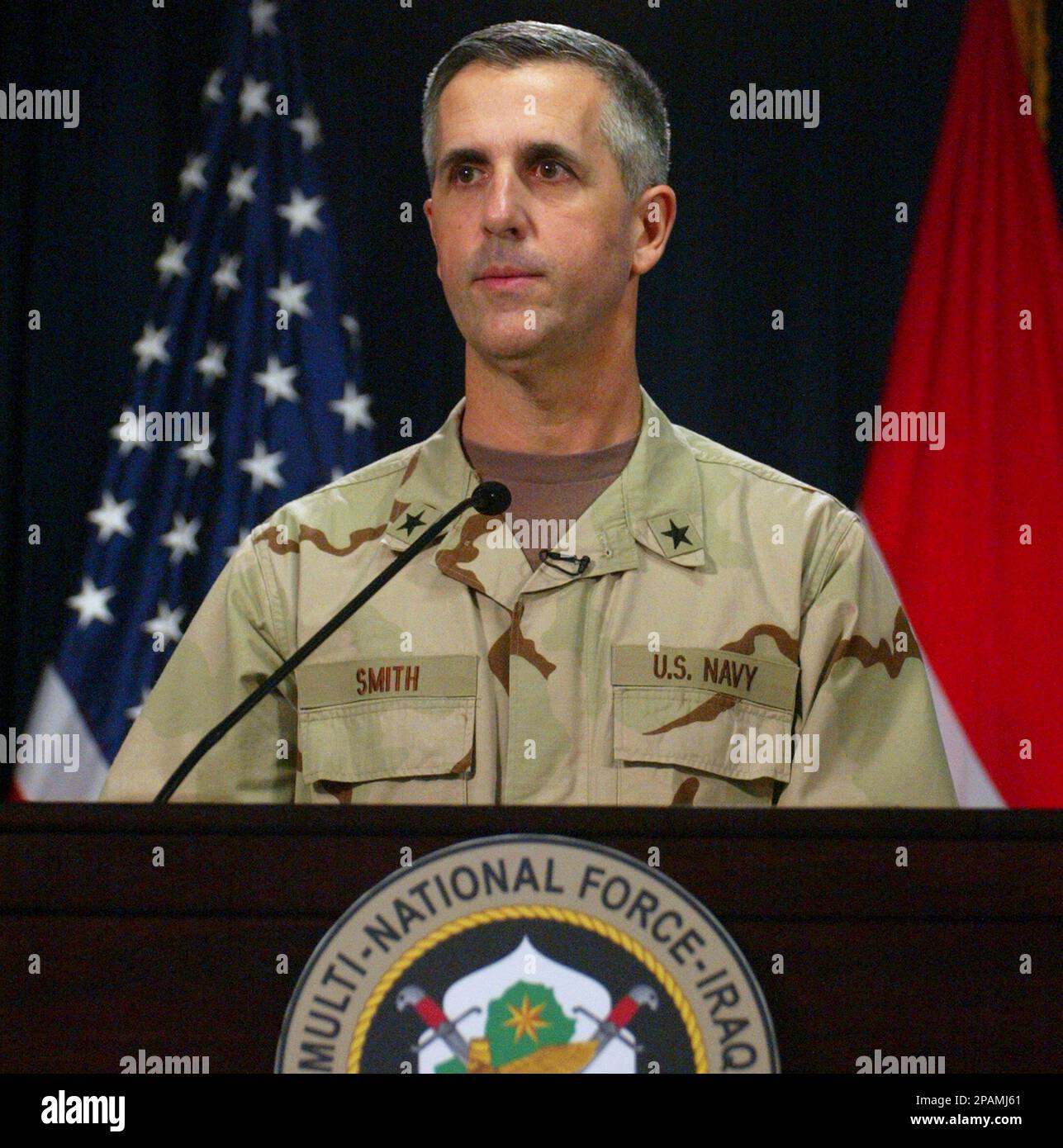 U.S. Rear Admiral Gregory Smith, director of the Multi-National Force ...