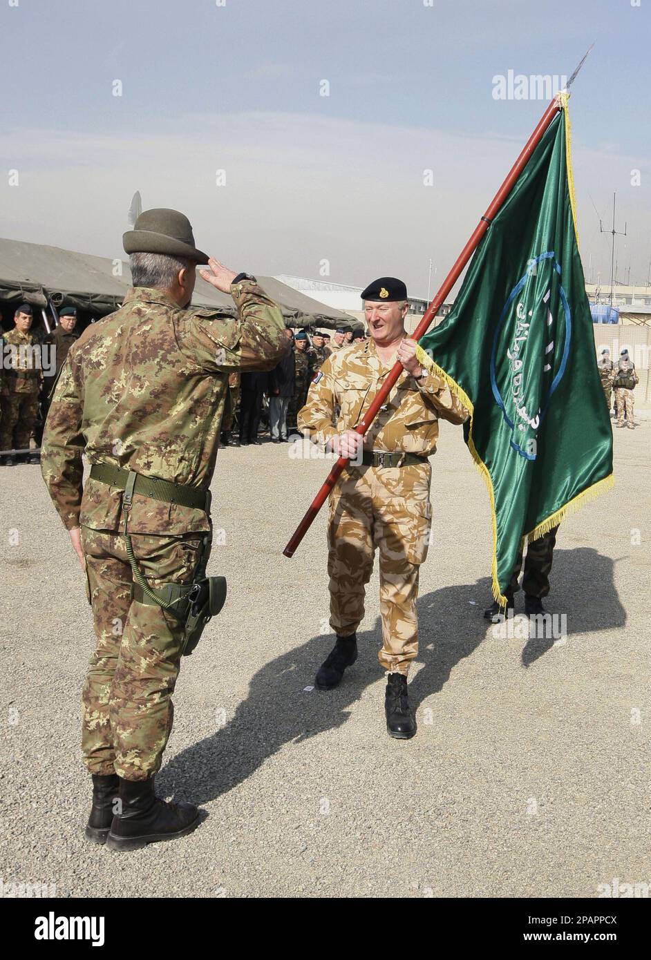 Lt. Gen. Jonaton Riley, right, deputy commander of the NATO forces of ...