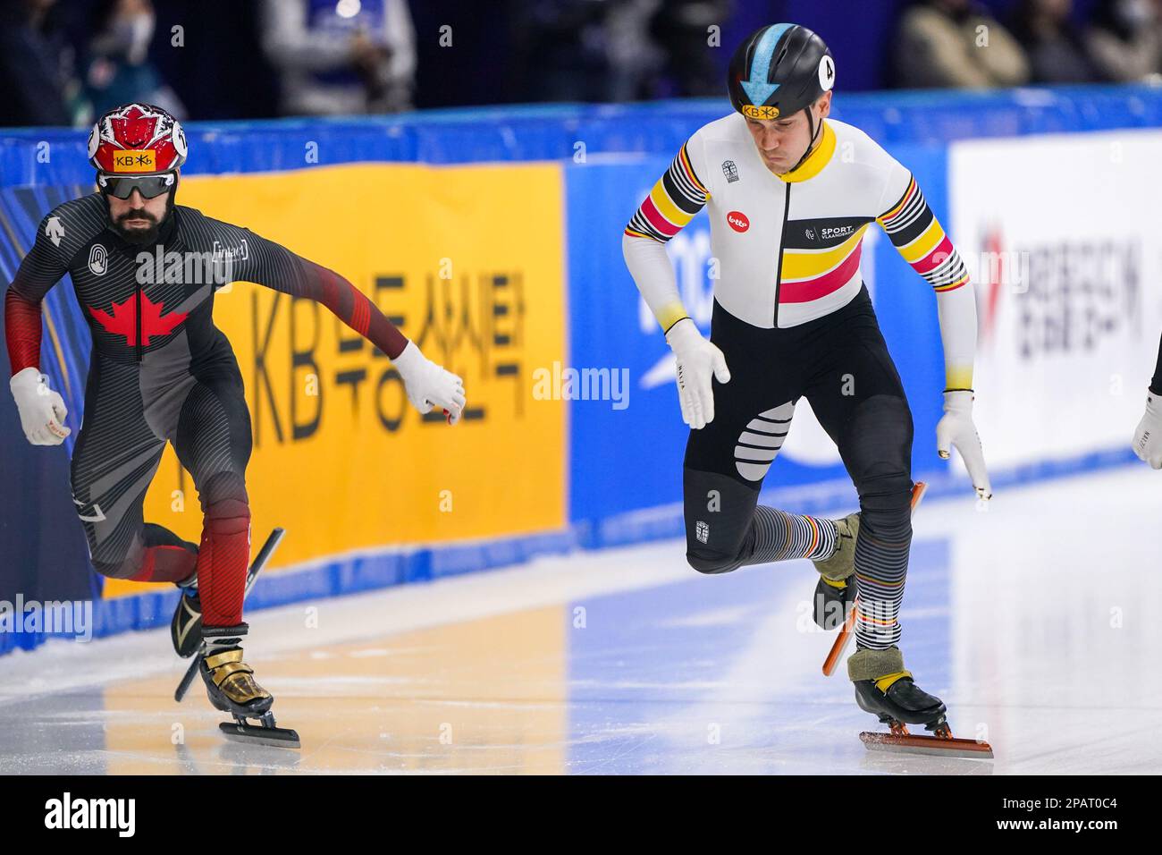 SÉOUL, CORÉE - MARS 12: Stijn Desmet de Belgique en compétition sur les ...