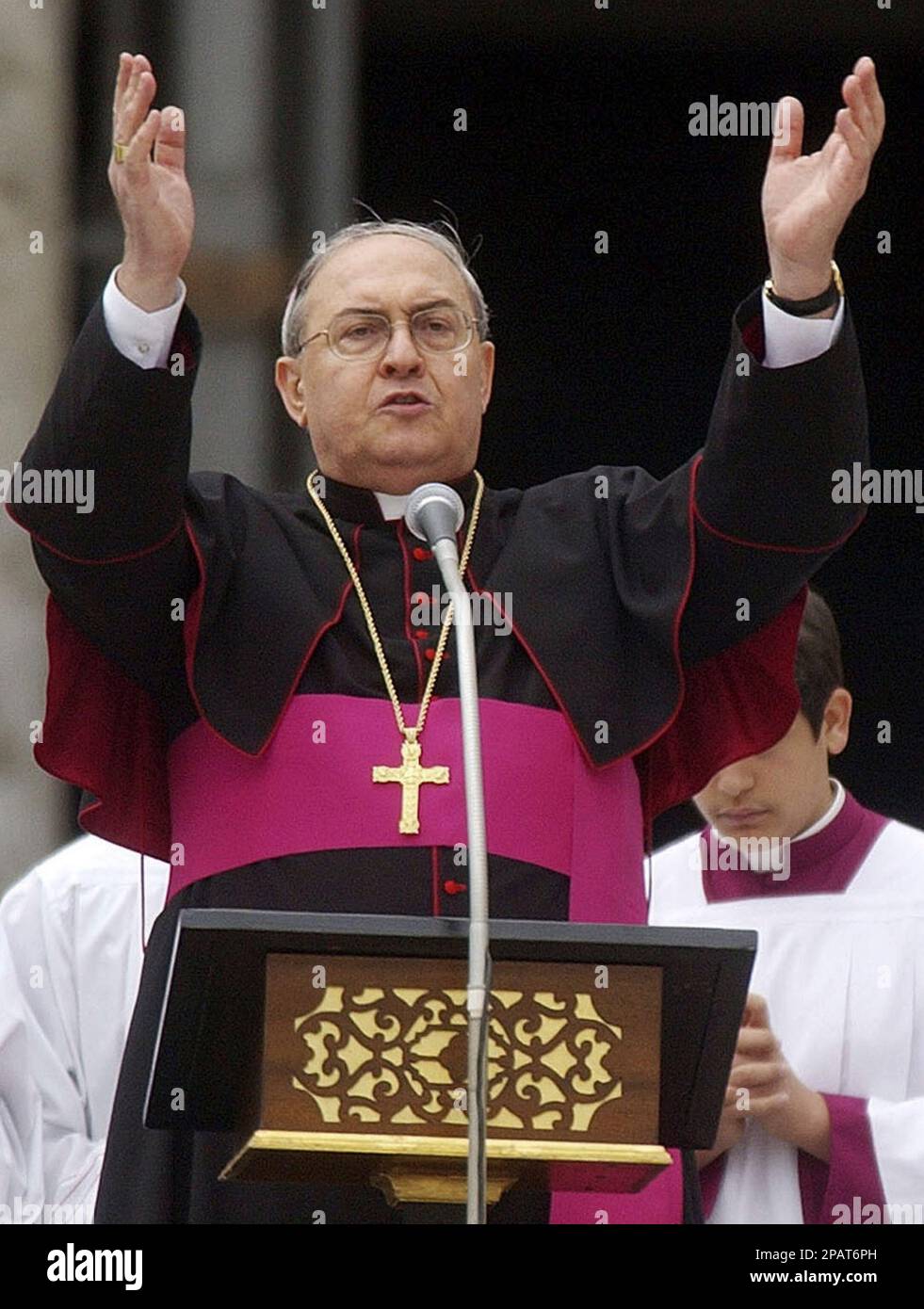 ** FILE ** Archbishop Leonardo Sandri of Argentina recites the Sunday ...