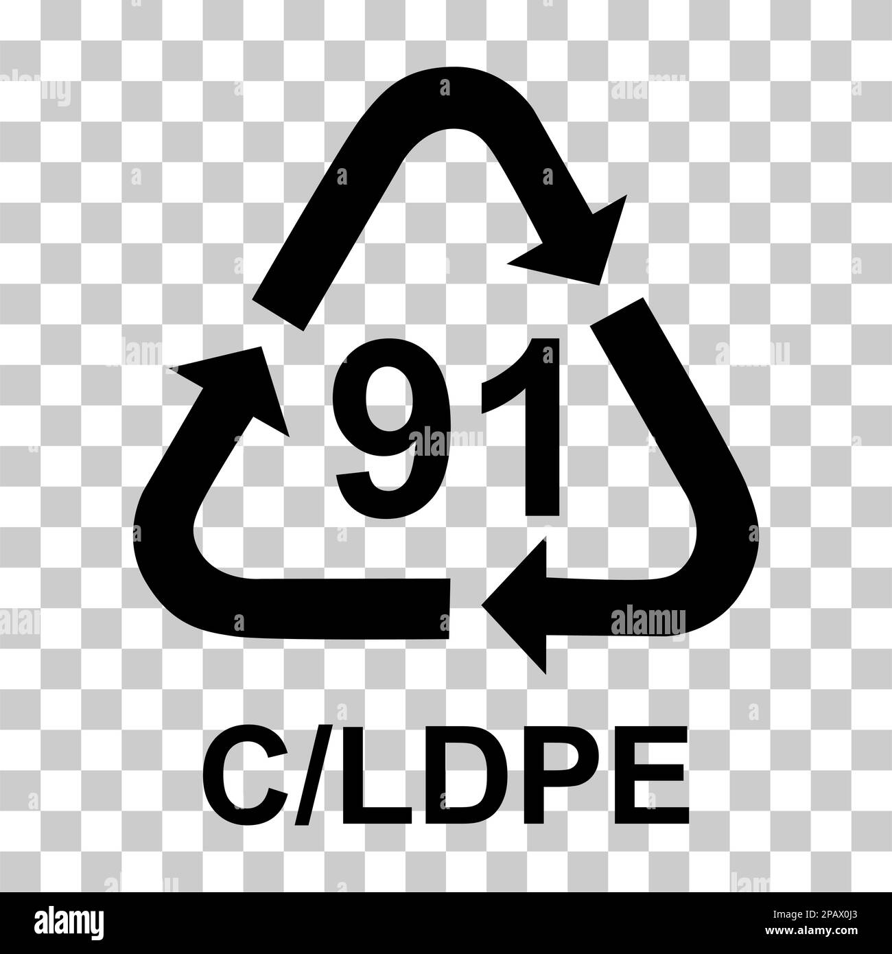 Symbole composite, signe de recyclage écologique isolé sur fond blanc ...