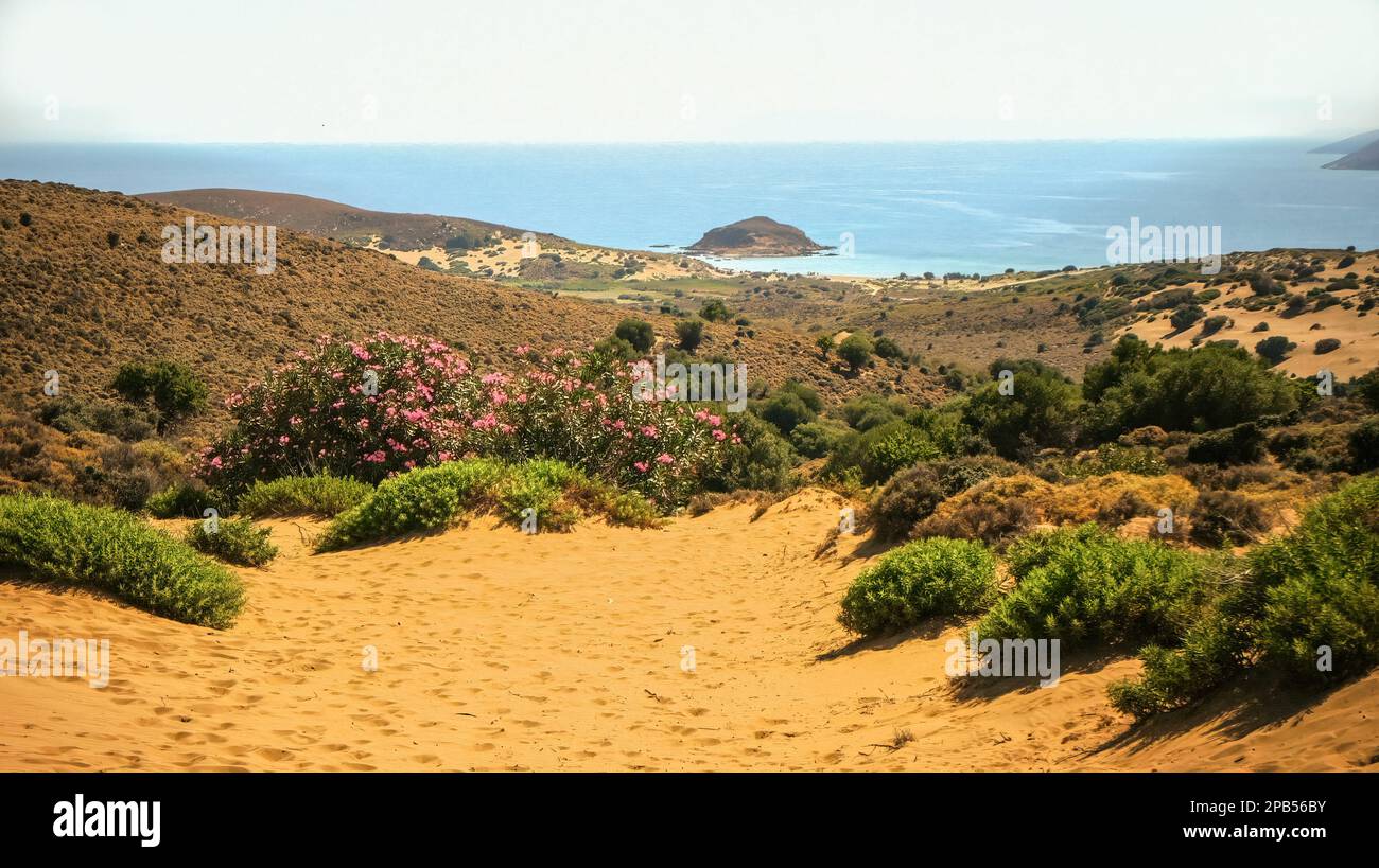 Dune de sable sur limnos Banque de photographies et d’images à haute ...