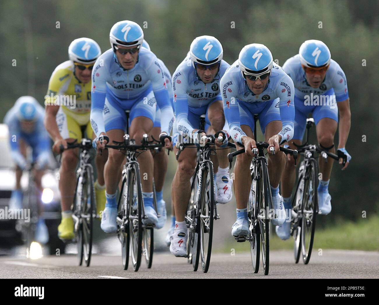 ** FILE ** Team Gerolsteiner is seen during the second stage of the ...