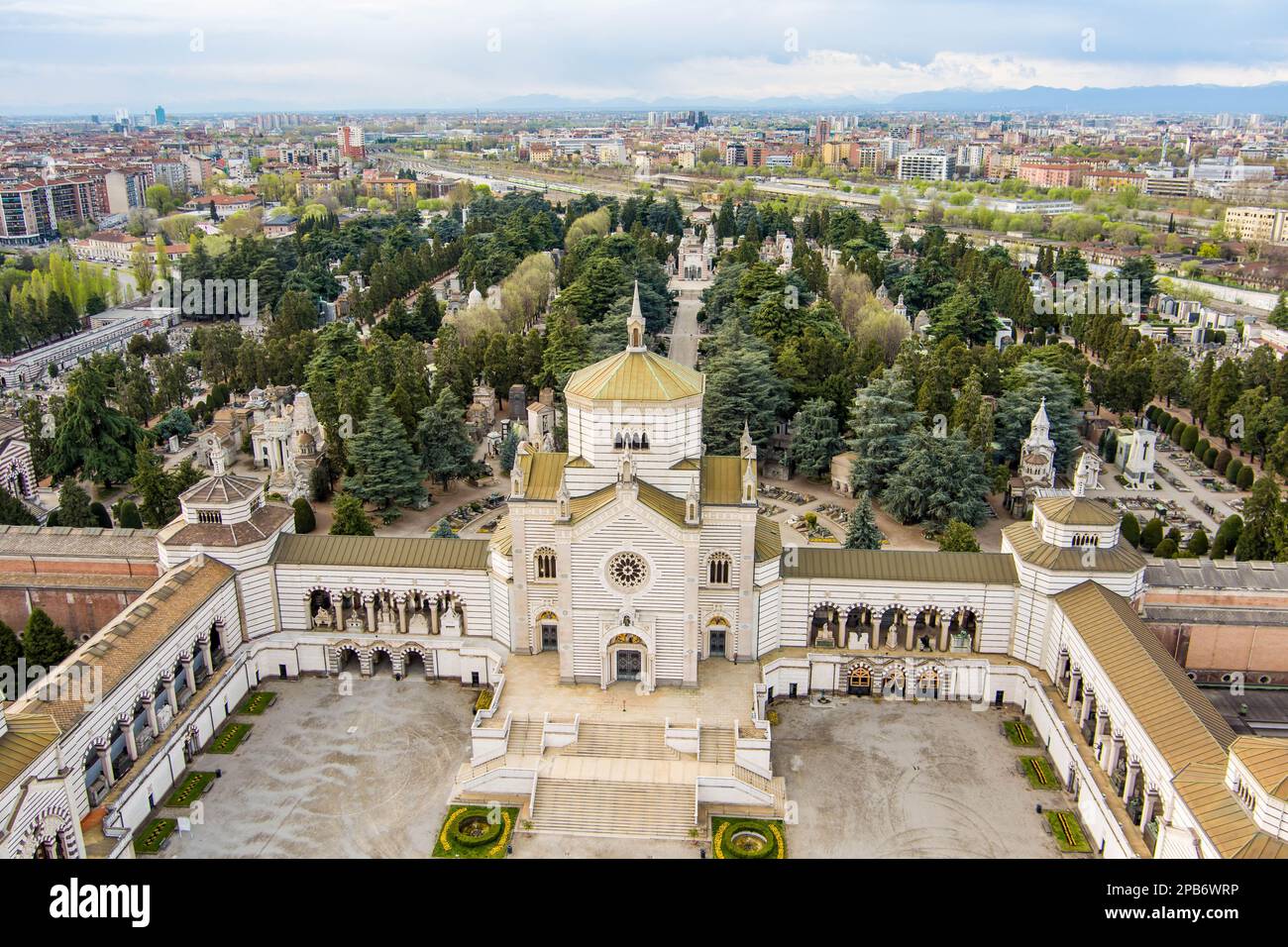 Vue aérienne de Cimitero Monumentale di Milano ou cimetière monumental ...