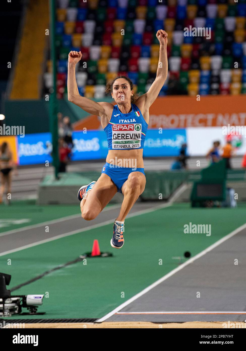 Sveva Gerevini, d’Italie, en compétition dans le pentathlon féminin de ...