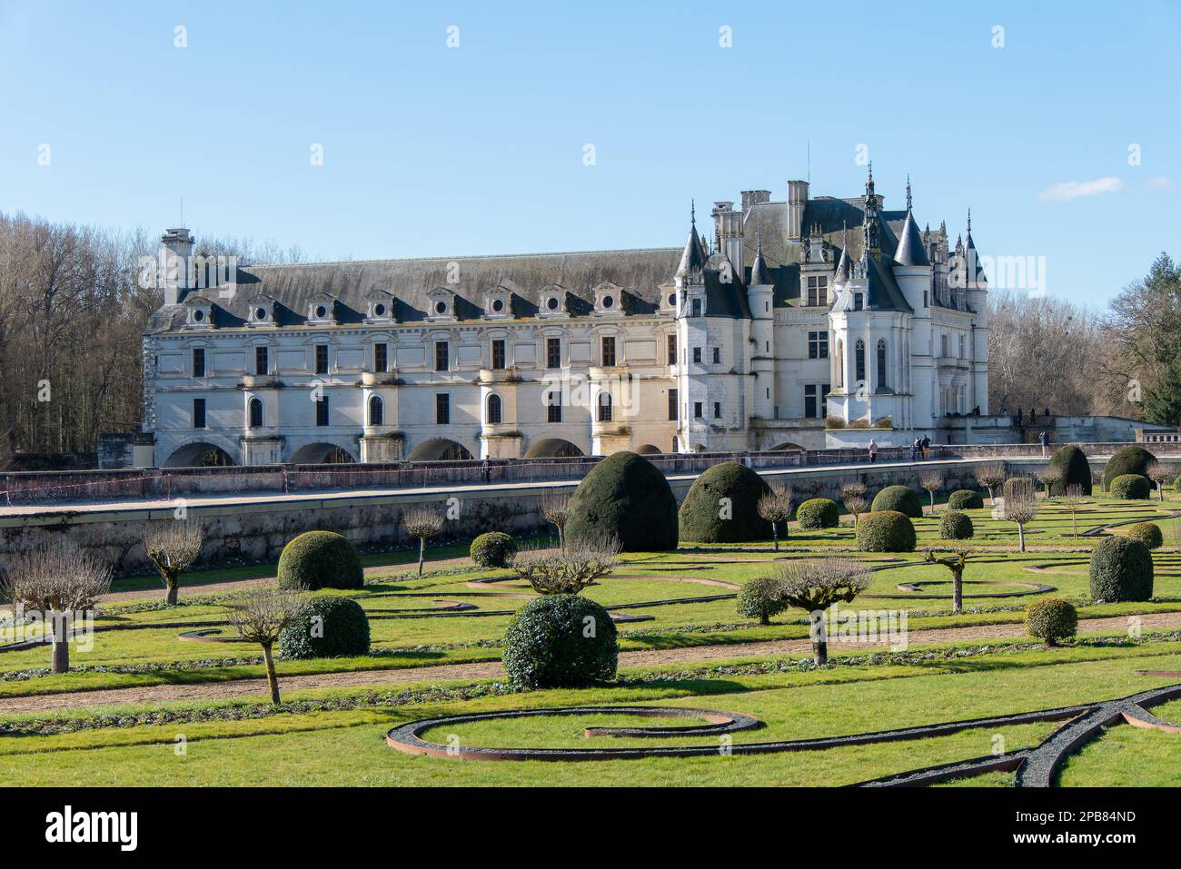 Chenonceau France. 26 février 2023. Château de Chenonceau situé le long ...